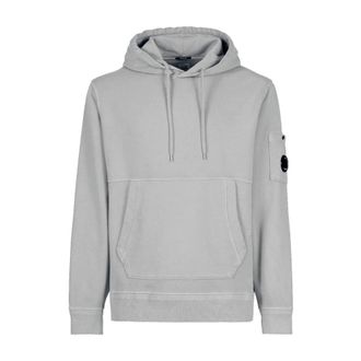 C.P. Company Baumwoll-Fleece-Hoodie mit K&auml;ngurutasche - - Sweatshirts & Hoodies - Herren - Grau - XL