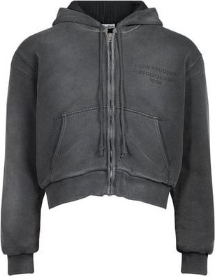 Acne Studios Sweatshirt droit zipp&eacute; en coton