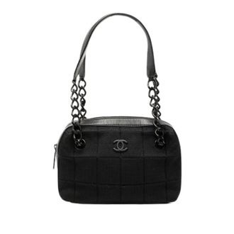 Chanel Pre-owned Gesteppte Baumwoll-Umh&auml;ngetasche - - Pre-owned - Damen - Schwarzk - ONE SIZE