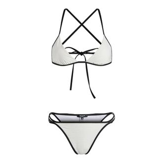 Balmain Maillot de bain Monogram Lycra - Femme - Maillots de bain - Blanc - Taille: 40 FR