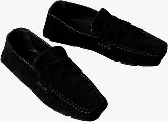 Calvin Klein Mocassins &agrave; semelle crant&eacute;e en cuir su&eacute;d&eacute;