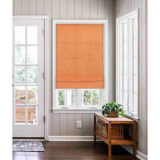 Mad&eacute;co MADECOSTORE Store Bateau Tamisant Uni Inspire - Orange - L60 x H175cm