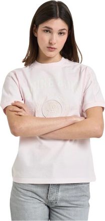 Anine Bing Femme, Tops, Rose, Taille: 36 FR T-shirt &agrave; logo imprim&eacute; et &eacute;cusson brod&eacute;