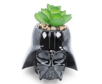 Silver Buffalo Toynk Toys, LLC Star Wars Darth Vader Mini-Pflanzgefäß aus Keramik mit künstlichen Sukkulenten, 7,6 cm