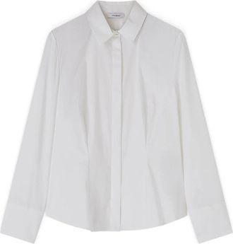 Motivi Popeline-Hemd mit verdeckter Knopfleiste - - Blouses & Shirts - Damen - Wei&szlig; - XS