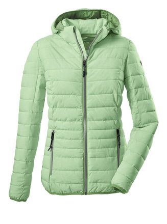 G.I.G.A. DX Damen Casual Funktionsjacke in Daunenoptik mit abzippbarer Kapuze - Uyaka Stripe, strahlendgrün, 40, 34313-000
