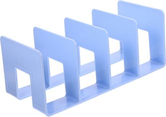TOPBATHY Schreibtisch Aufbewahrungsregal Dokumentenhalter Büroordner Organizer Buchstütze Eisblau für Schule und Arbeitsplatz