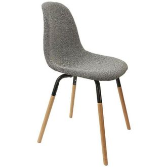 The Home Deco Factory The Home Deco Factory - Chaise scandinave tissu Phenix gris chin&eacute;