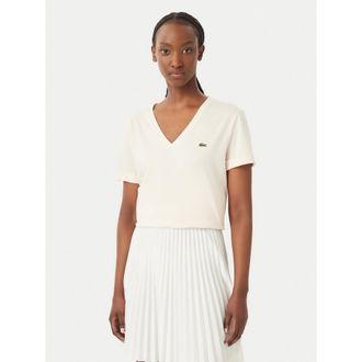 Lacoste T-Shirt TF7300 Creme Regular Fit