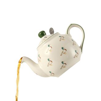 London Pottery Afternoon Tea Teekanne, Tasse und Untertasse, Keramik-Geschirr-Set, Teller und Sch&uuml;sseln, Geschirrsets, 7-teilig, Suppenteller, Salatteller, Geschirr 