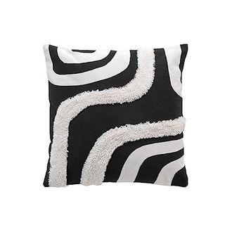 Douceur d'Intérieur Mirade Kissenbezug (40 x 40 cm), Schwarz, getuftete Bedruckte Baumwolle