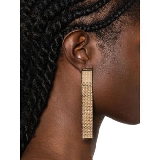 Tom Ford Gold Mesh Drop Earrings - Gold