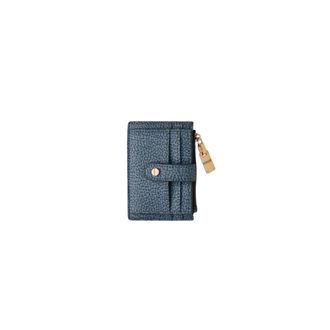 Borbonese Femme, Accessoires, Bleu, Taille: ONE Size Porte-cartes Classica avec fermeture &eacute;clair