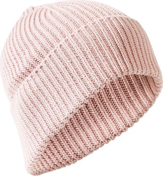 Camel Active Damen Strick-Beanie aus Reiner Baumwolle Rosa, Womenswear-OS