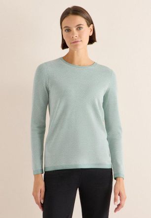 Cecil Strickpullover mit Materialmix