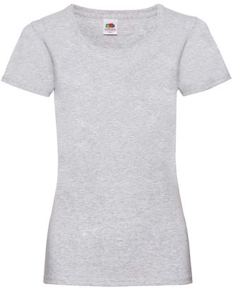 Fruit Of The Loom Damen Regular Fit T-Shirt, 5er Pack, Grau (Heather Grau), 46 EU (Herstellergr&ouml;&szlig;e: XXL)