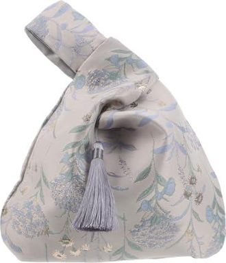 Yarnow UKCOCO Paquet &agrave; Main Japonerie pour Femme Pochette de Poignet en Tissu Hanfu Bleu Paquet &agrave; Noeud Artisanal Porte-Monnaie Portable pour Kimono et Tenue