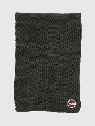Colmar Gerippter Schal aus Schurwollmischung mit aufgesetztem Logo-Patch