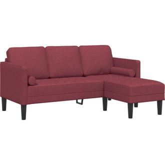 vidaXL Sofa Set Weinrot 173 x 131 x 67 cm Stoff Vidaxl