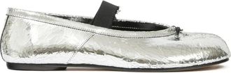 Maison Margiela Ballerinas - Tabi Ballerina Flat Elastic Band Broken Mirror/ela - Gr. 36,5 (EU) - in Silber - für Damen