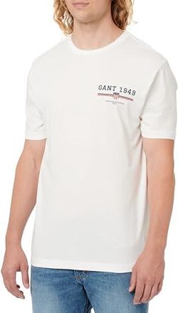 GANT Graphic SS T-Shirt, Coquille doeuf, XXL Hommes