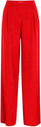 Max Mara Femme, Pantalons, Rouge, Taille: 34 FR Fluid Satin Pantalons
