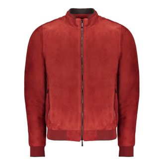 Moorer Gepolsterter Leder-Bomber - - Jackets - Herren - Rot - M