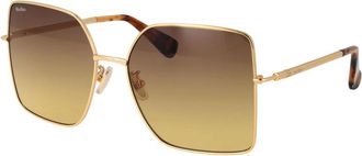 Max Mara Femme, Accessoires, Jaune, Taille: ONE Size Square Metal Lunettes de soleil