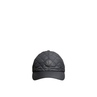 Moncler Moncler Diamond-quilted Baseball Cap, Men, Black, Size: One Size