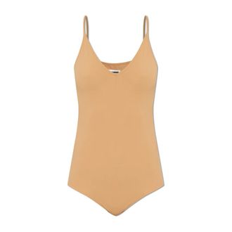 Jil Sander V-Neck Camisole Bodysuit - - Tops - Damen - Beige - S
