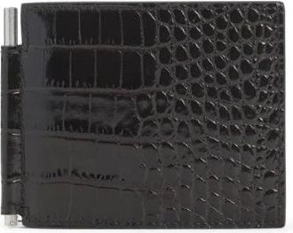 Tom Ford Homme, Accessoires, Brun, Taille: ONE Size Porte-cartes en cuir grain&eacute;