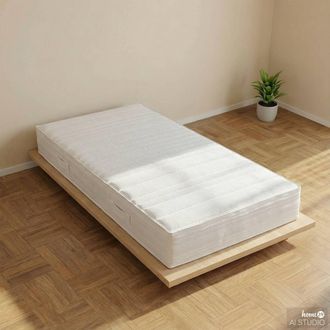 f.a.n. Frankenstolz home24 7-Zonen-Gelmatratze Luxus Komfort 140 x 200cm H2 Jersey Wei&szlig;