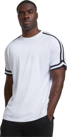 Urban Classics Herren T-Shirt Oversized Stripes Mesh Tee, Kurzarm T-Shirt für Herren, Oversized Fit, Zacken am Ärmelsaum, Größen S-XXL