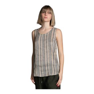 Le Tricot Perugia &Auml;rmellose Oberteile - - Tops - Damen - Grau - M