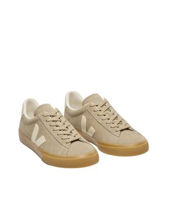 Veja Mens Sneakers Campo Suede Taupe Taupe-Stone-Natural Trainers Taupe/stone/natural