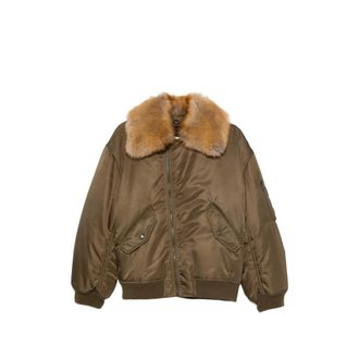 Saint Laurent Fur-collar Puffer Jacket