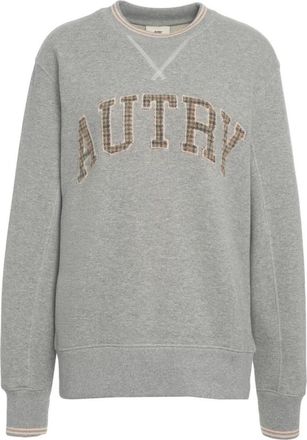 Autry Femme, Sweatshirts et sweats à capuche, Gris, Taille: 42 FR SweaT-shirt avec Logo Brodé Grigio Aw25