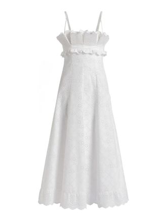 Alberta Ferretti Robe Au Genou - Blanc