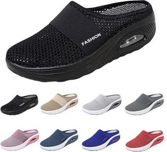 Generic Mules orthop&eacute;diques pour femme - Soutien de la vo&ucirc;te plantaire - Bout ferm&eacute; - Pour diab&eacute;tiques - Large largeur - Respirantes - Confortables - Chaussur