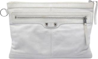 Balenciaga Pre-owned Vintage Clutch - Femme - Pre-owned - Blanc - Taille: ONE Size