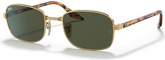 Ray-Ban Rb3690 Sonnenbrillen Havana Gelb Fassung Gr&uuml;n Glas 54-21