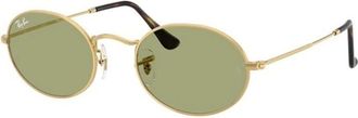 Ray-Ban unisex, Accessoires, Jaune, Taille: 51 MM Oval Lunettes de soleil