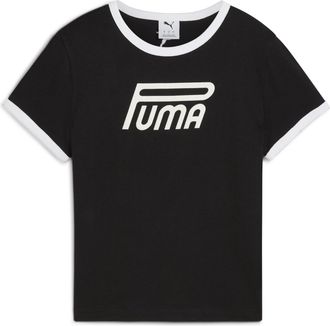 Puma Damen Future.PUMA.Archive Graphic Slim T-Shirt L, Black