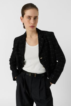 Gerard Darel Veste de tailleur en tweed &agrave; carreaux - TIANA - Noir