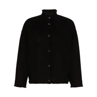 Max Mara Giacca Cardigan di Lana - - Jackets - Damen - Schwarzk - M