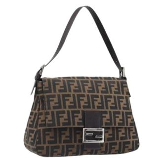 Fendi Pre-owned Vintage Zucca Canvas Schultertasche - - Pre-owned - Damen - Braun - ONE SIZE