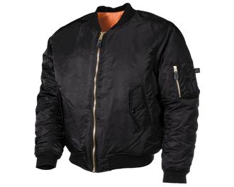 MFH Outdoorjacke US Pilotenjacke MA1, schwarz