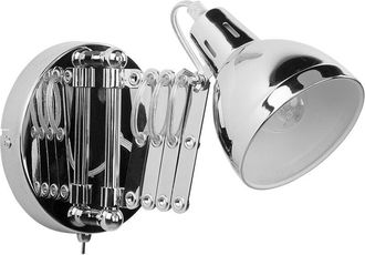 Beliani Beliani - Lampe Murale à Bras Flexible Réglable Moderne en Métal Chromé Harrington