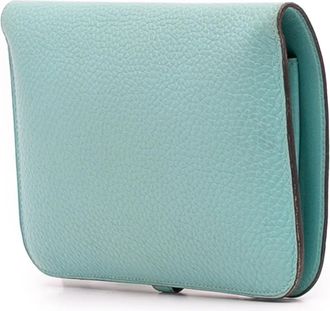Herm&egrave;s Portemonnaie - Togo Dogon Duo Wallet GM - Gr. unisize - in Blau - f&uuml;r Damen