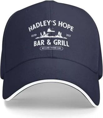 Generic Chapeau Homme, Hadleys Hope Bar & Grill (Blanc) Casquette de Baseball Casquette de Plage Casquette de Luxe Casquette de Soleil pour Femmes Cadeau pour